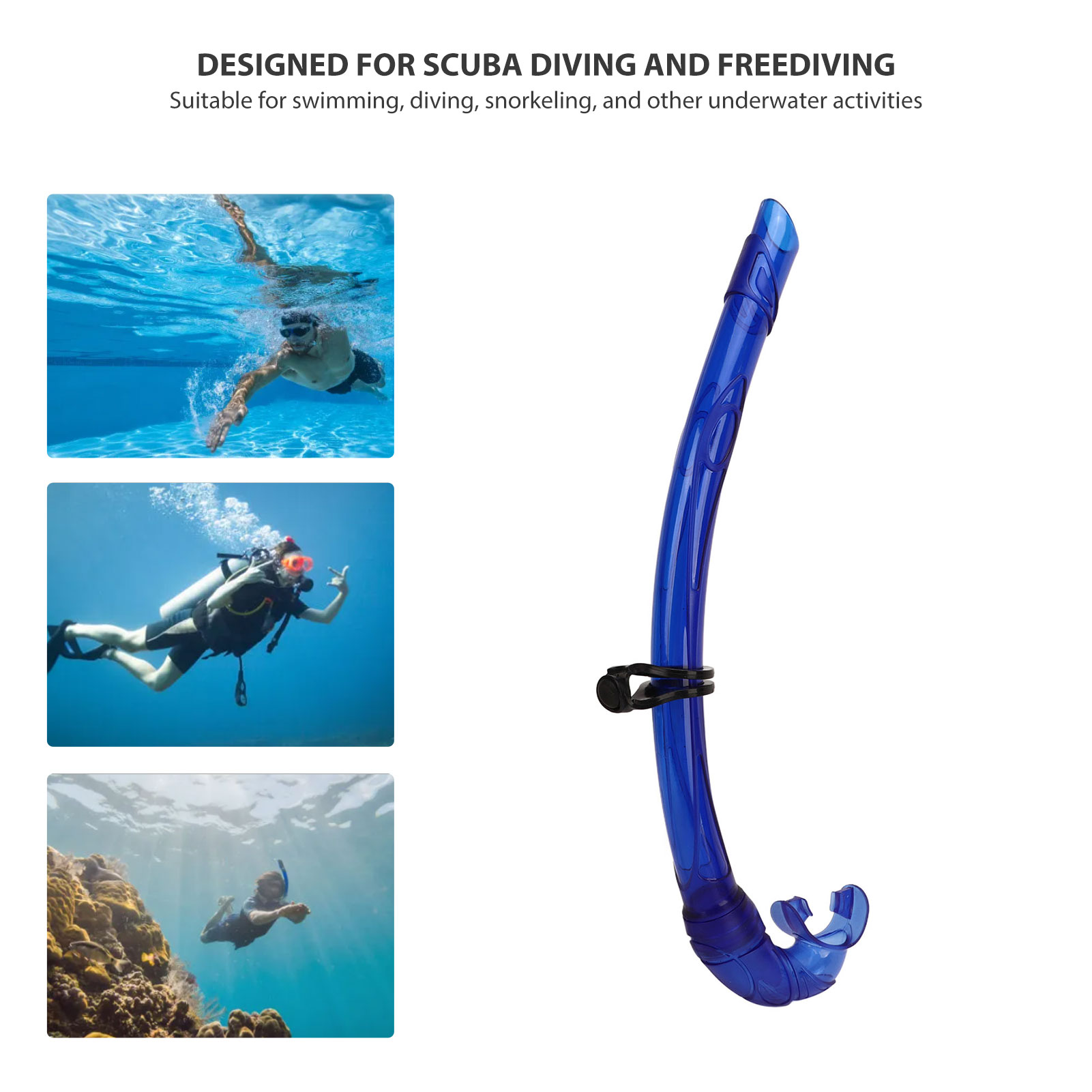 Aramox PVC Unisex Adult Swim Training Diving Snorkel Snorkel for ...