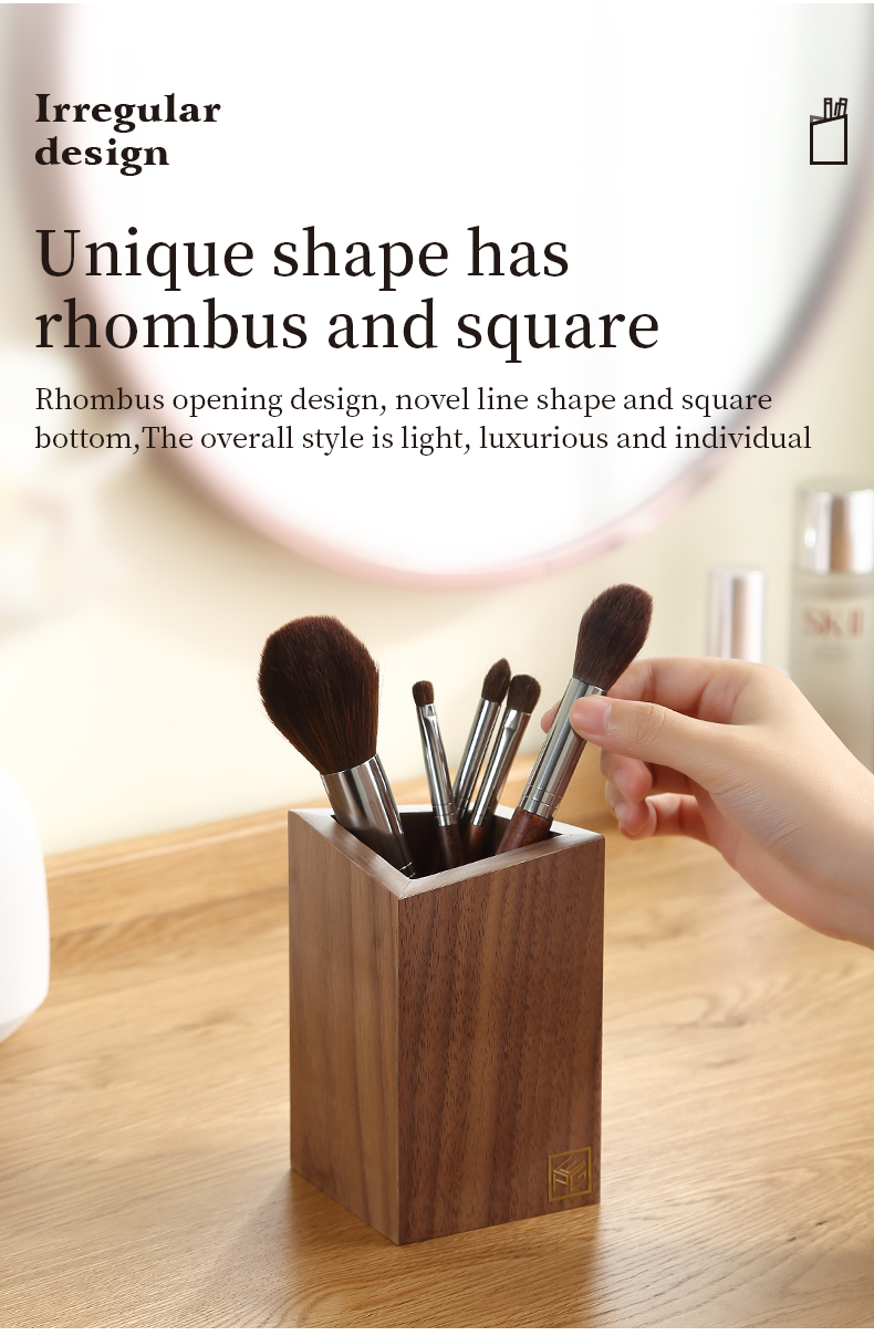 CASEGRACE Wooden Makeup Brush Cosmetics Beauty Tool Set with Bag ...