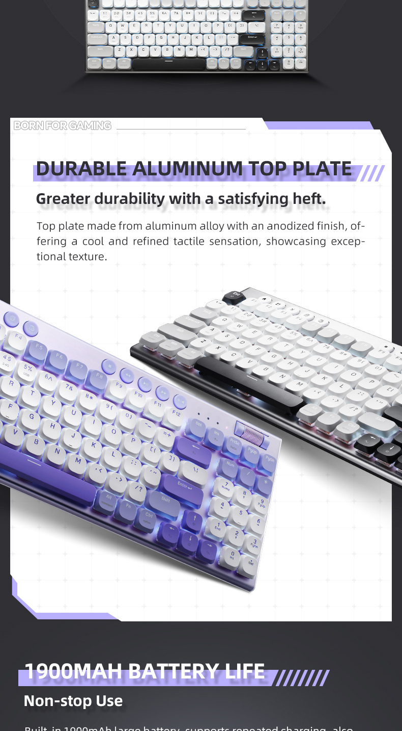 Thunderobot K96 Wireless Low-profile Mechanical Keyboard Wired ...