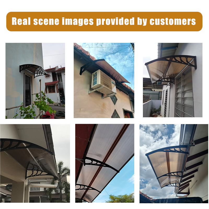 PC Durable Awning Balcony Outdoor Canopy Gazebo Cover Board Anti UV ...