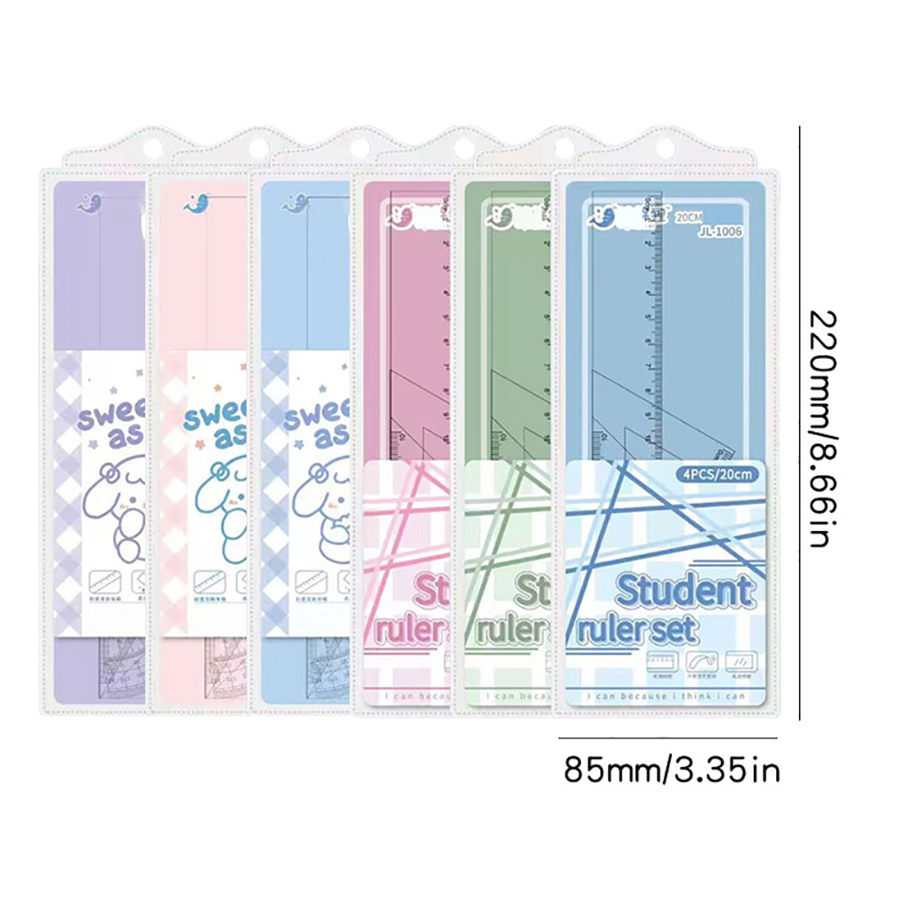 Ruler Set Ruler Triangle Ruler Protractor Primary School Student Set ...