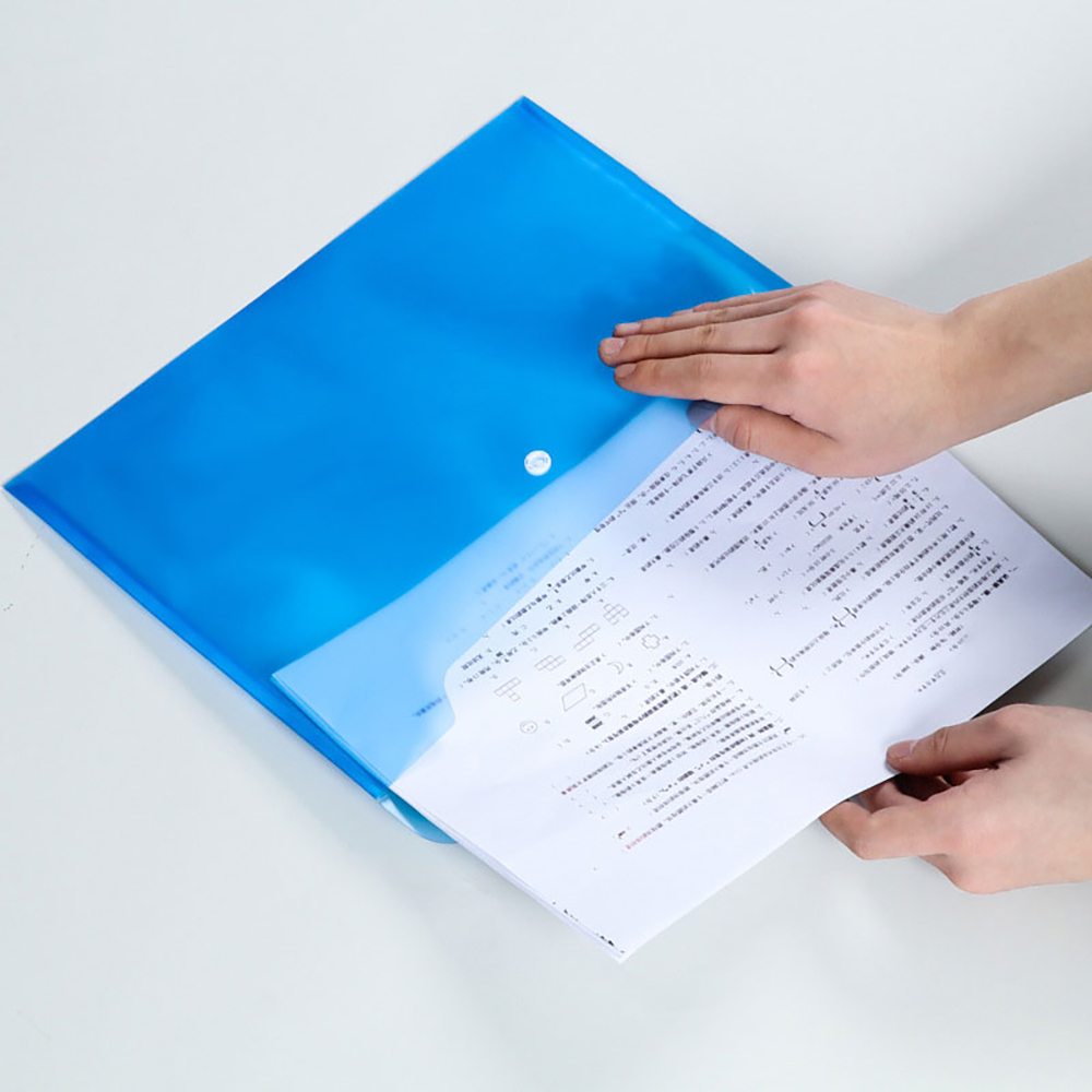 Snap Bag Transparent Document Bag a4 Storage Bag File Bag Button Bag ...