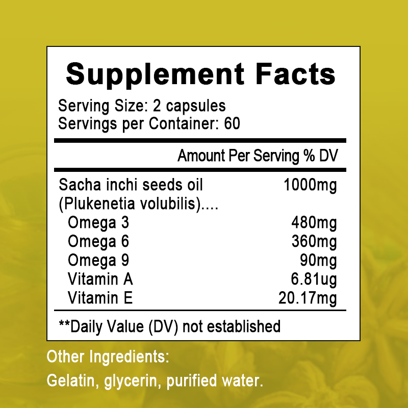 Mulittea OMEGA 3-6-9 Sacha Inchi Oil Capsules Memory Improvement ...