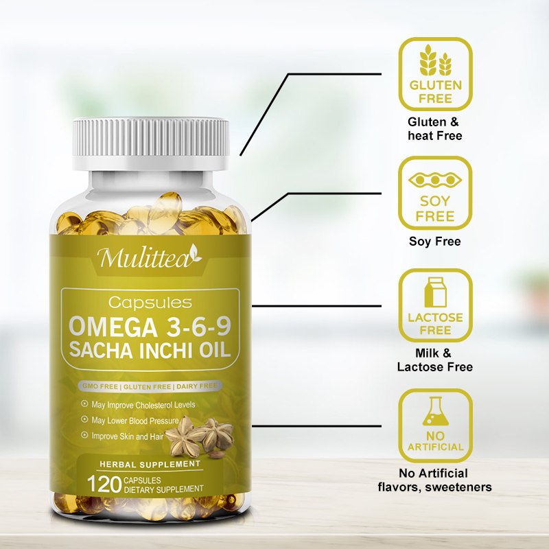 Mulittea OMEGA 3-6-9 Sacha Inchi Oil Capsules Memory Improvement ...