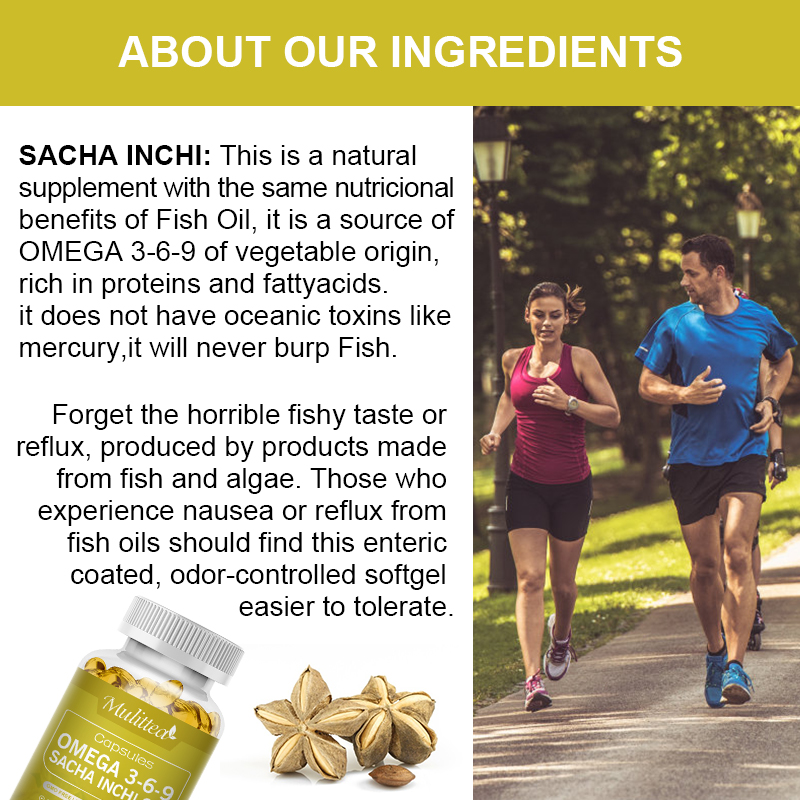 Mulittea OMEGA 3-6-9 Sacha Inchi Oil Capsules Memory Improvement ...