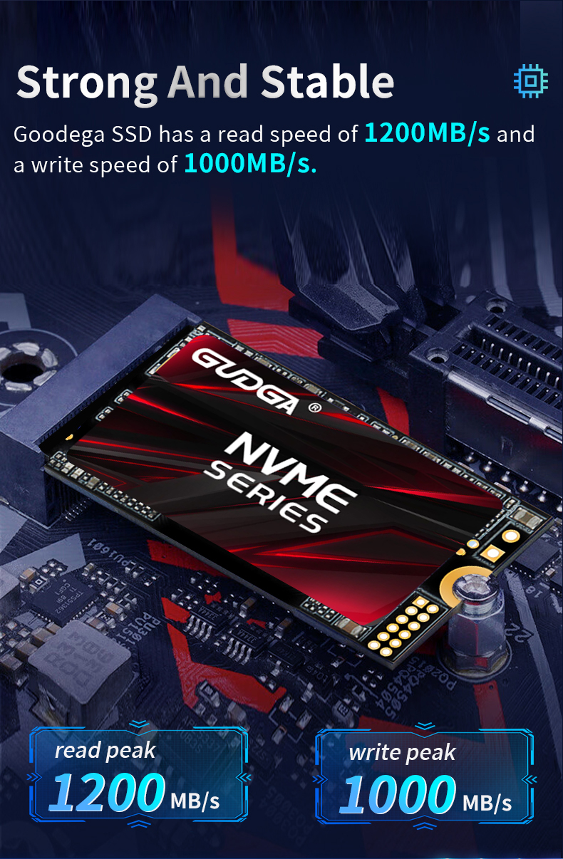 GUDGA NVMe SSD M2 128GB 256GB 512GB 1TB PCIe 3.0x2 M.2 NVMe 2242 For Laptop Desktop Notebook ...