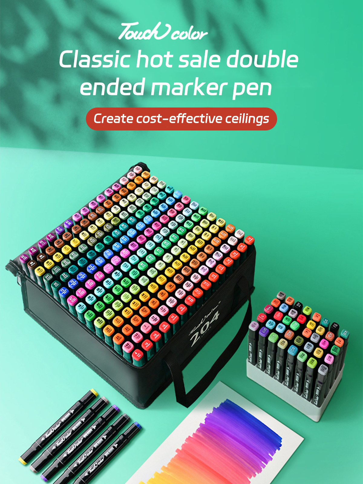 24/36/48/60/80/120 Color Double Head Marker Set – Watercolor Effect for ...