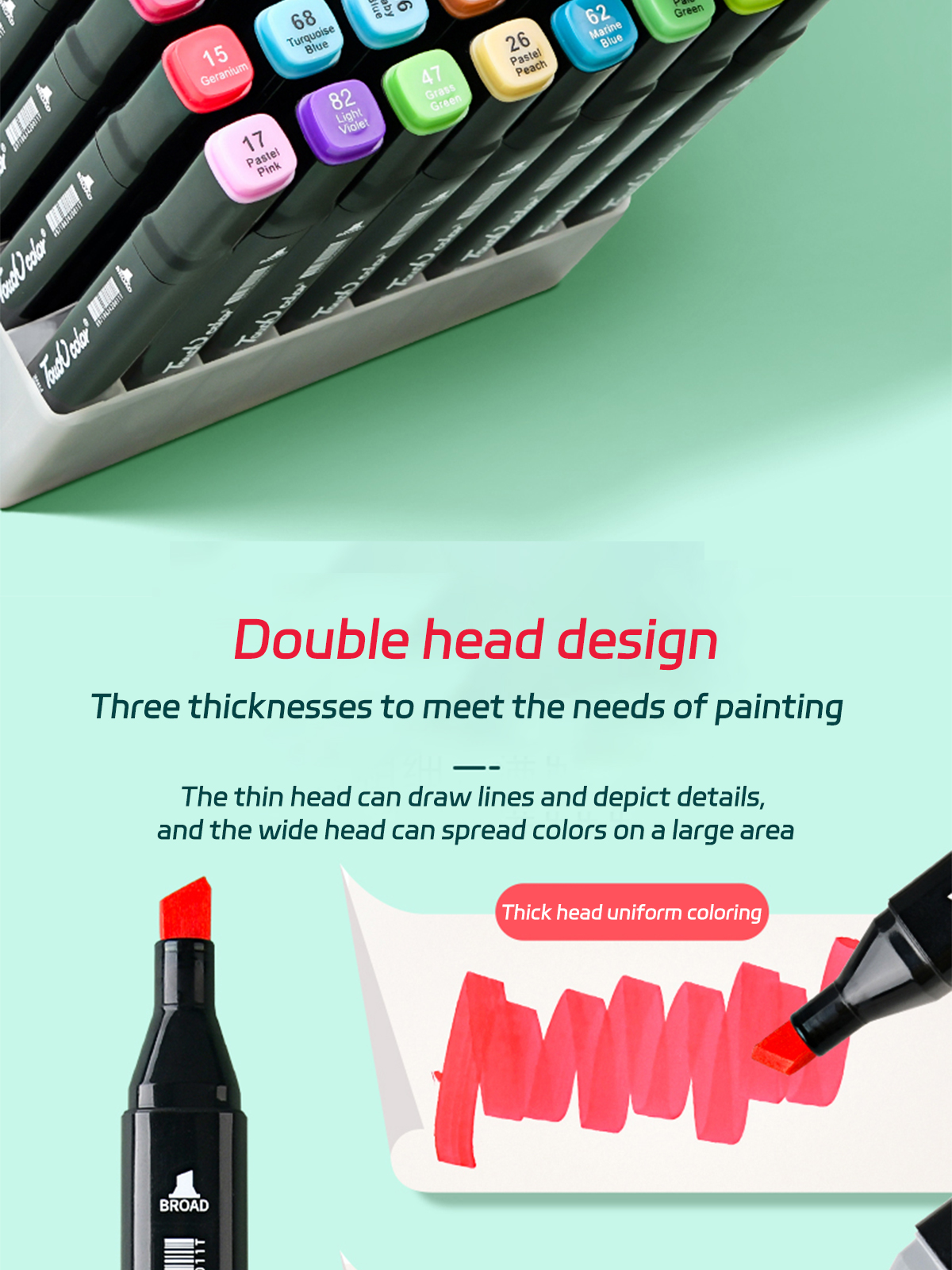 24/36/48/60/80/120 Color Double Head Marker Set – Watercolor Effect for ...