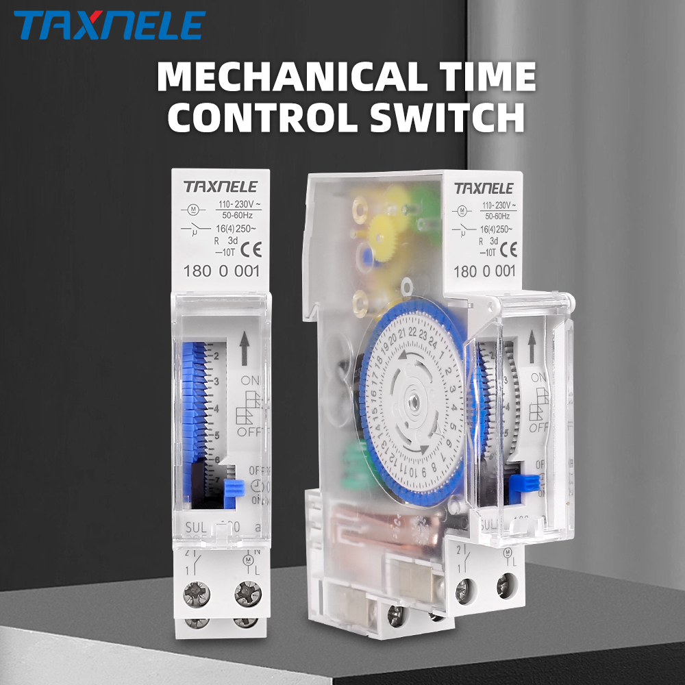 DIN Rail SUL180 SUL180A Time Switch Mechanical Timer Switch 24 Hours Programmable Timer 16A Time ...