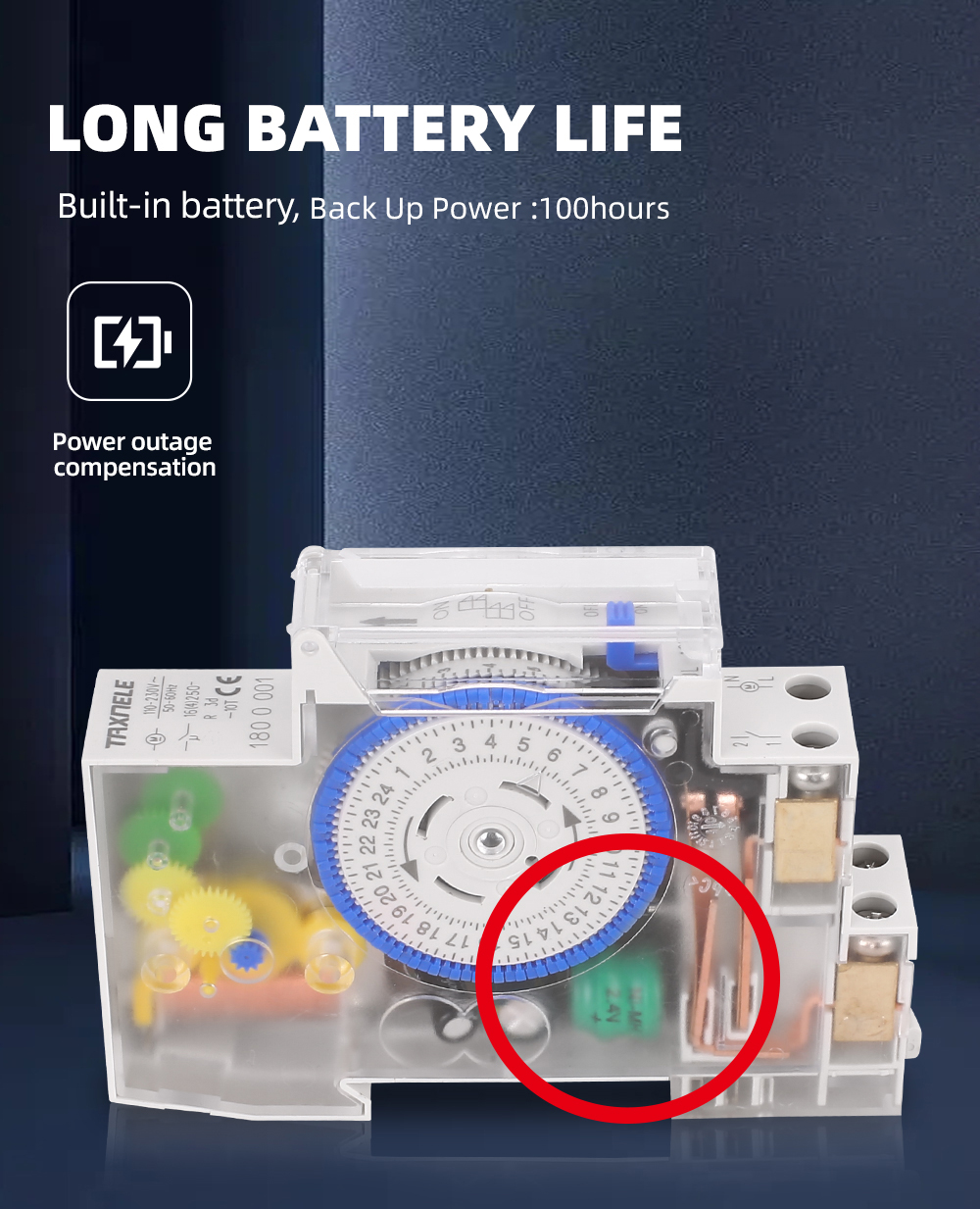 DIN Rail SUL180 SUL180A Time Switch Mechanical Timer Switch 24 Hours Programmable Timer 16A Time ...