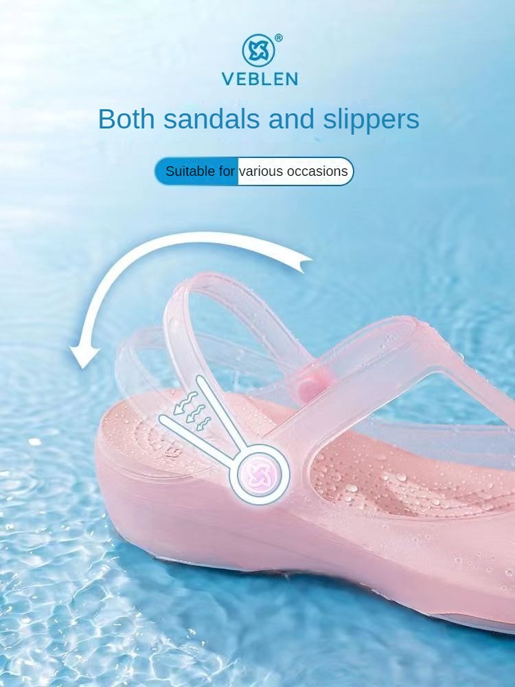Veblen sandals women Solid color Hole shoes women shoes 6601 | Shopee ...