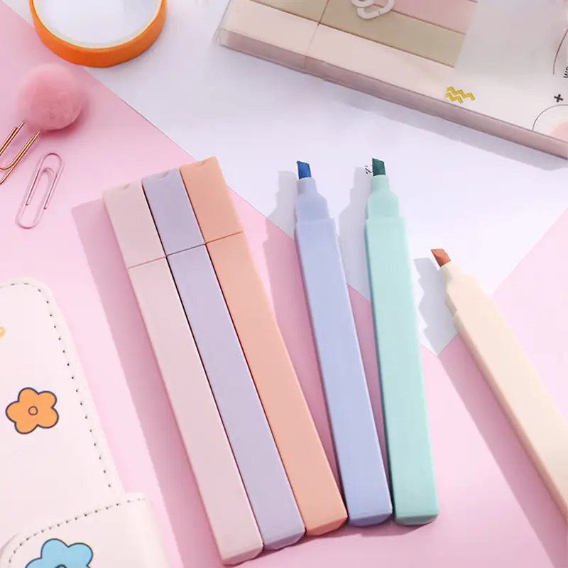 12pcs Light-colored Highlighter Marker Set, For Drawing, Key Points ...