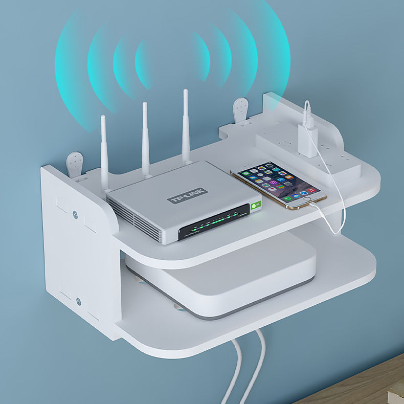 Green Moon Living Room TV Wall Set-Top Box Router Storage Box WiFi Rack ...