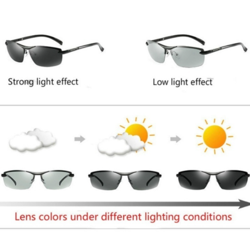 Polarized Light-changing Color-changing Sunglasses Men's Driving ...