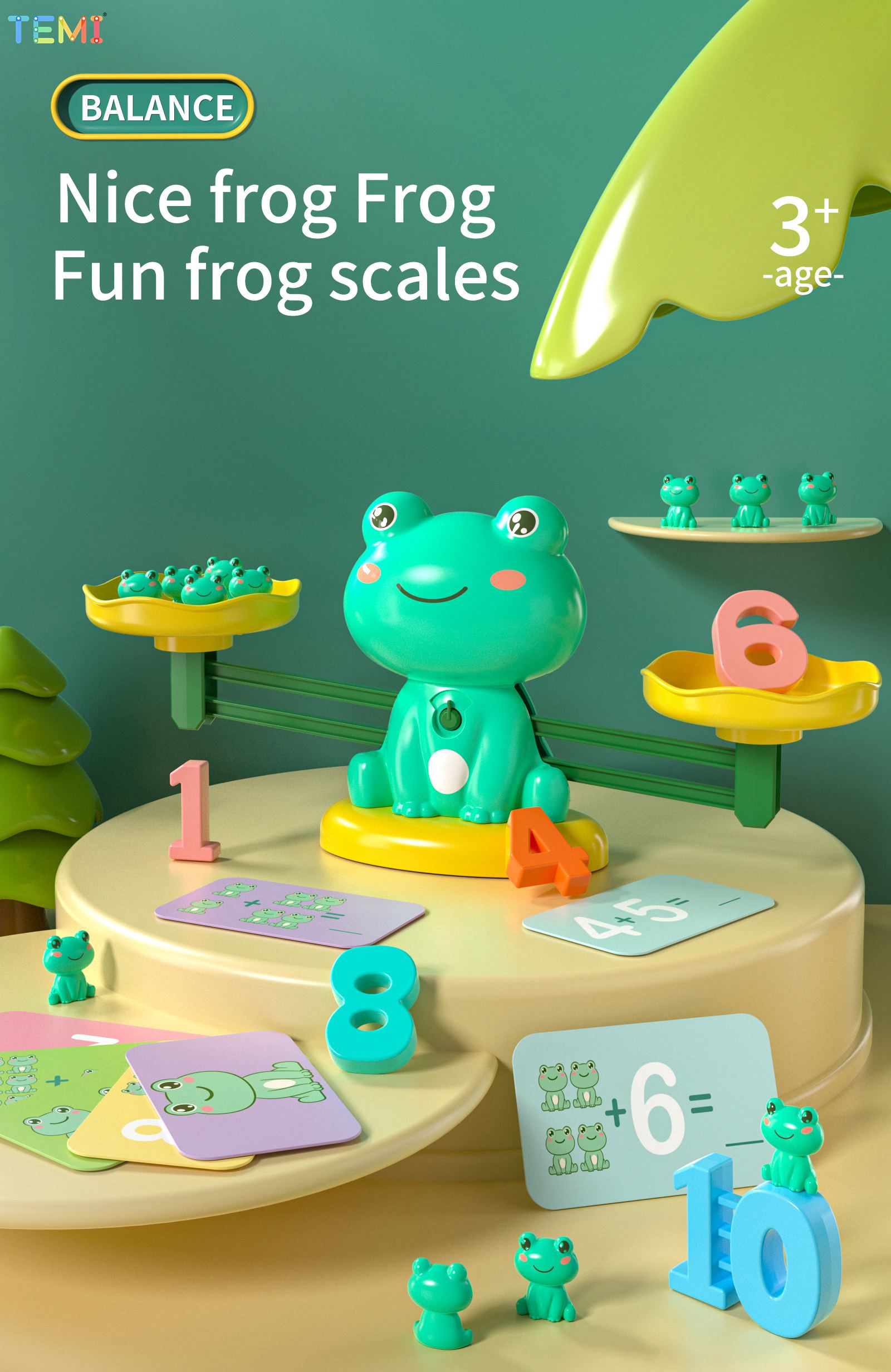TEMI Frog Scale Match Counting Leaning Activity Balance Toy Educational ...