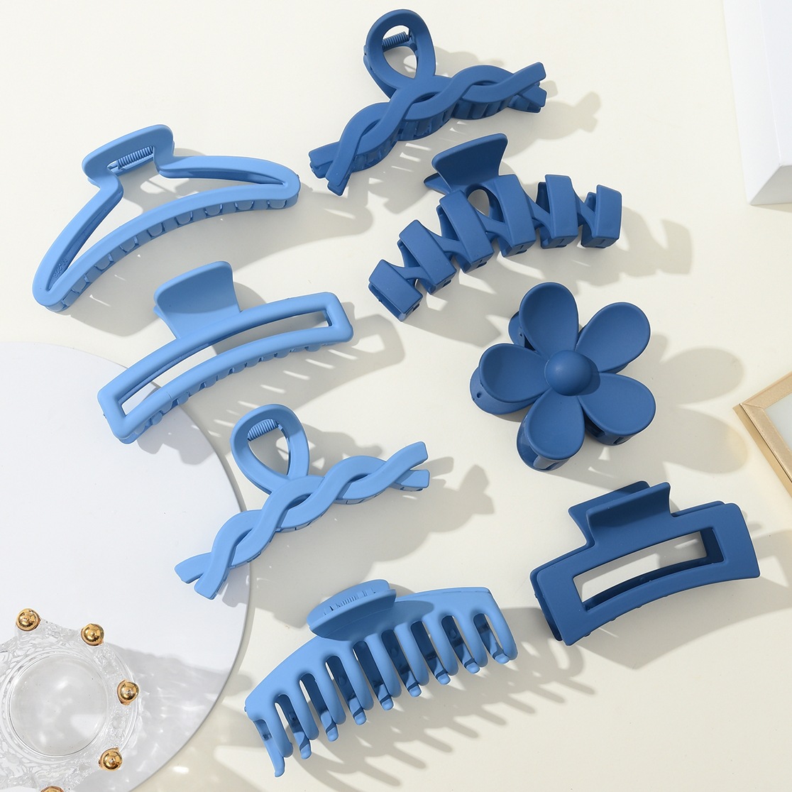 4-piece Set Hot-Selling Blue Ladies Hair Clip Hair Accessories Fashion ...
