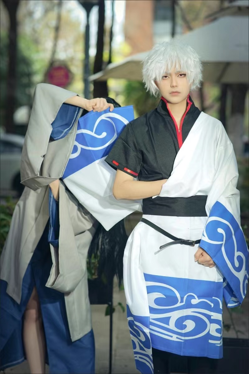 Anime Gintama cos Clothing Sakata Gintoki Ginsan Ayin cosplay Costume 5 ...