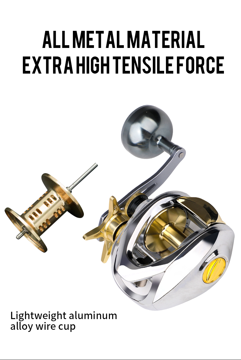 All Metal Reel SUS304 Stainless Reel Strong Trolling Fishing Reel 12KG ...