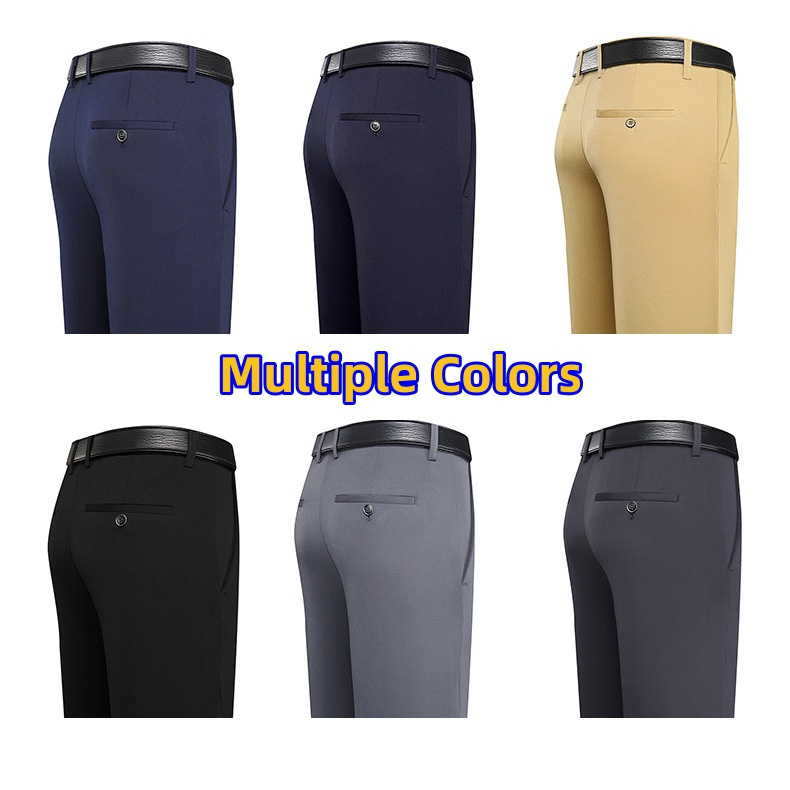 CEO Men's Stretch Formal Pants Office Business Casual Trousers for Work ...
