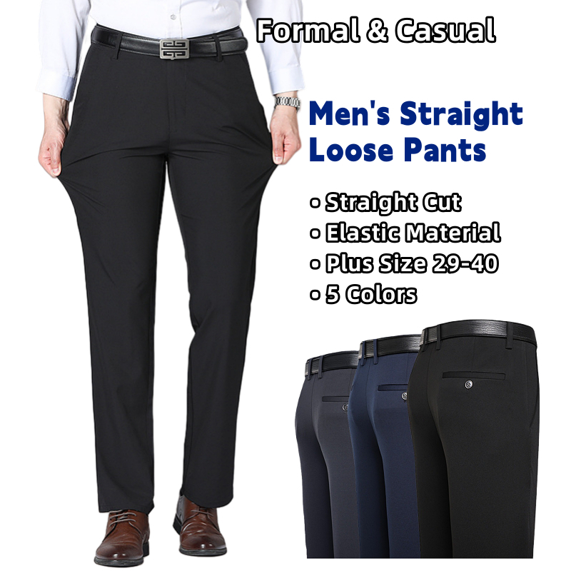 CEO Men's Stretch Formal Pants - Office & Casual Business Trousers ...