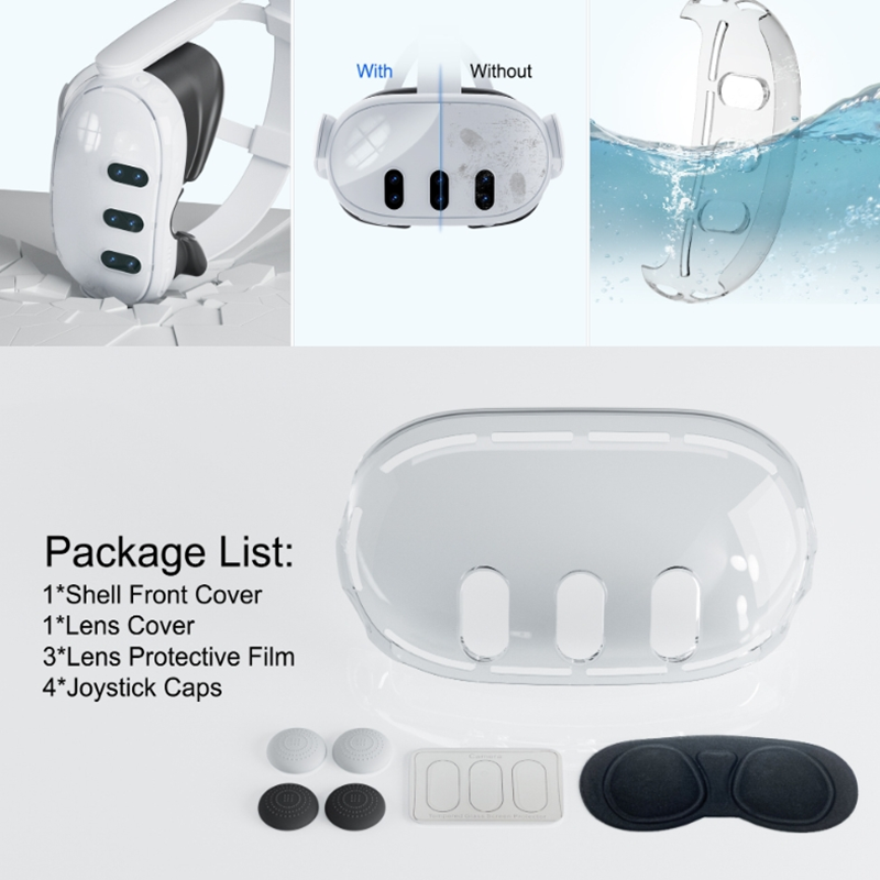 【12·12】For Meta quest 3 head wearing protective case host crystal case ...