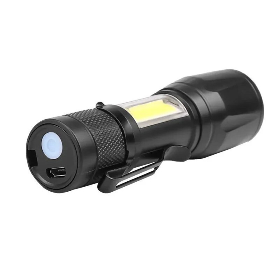 Mini LED USB Charge Flashlight COB+XPE Portable Torch Camping Lantern ...