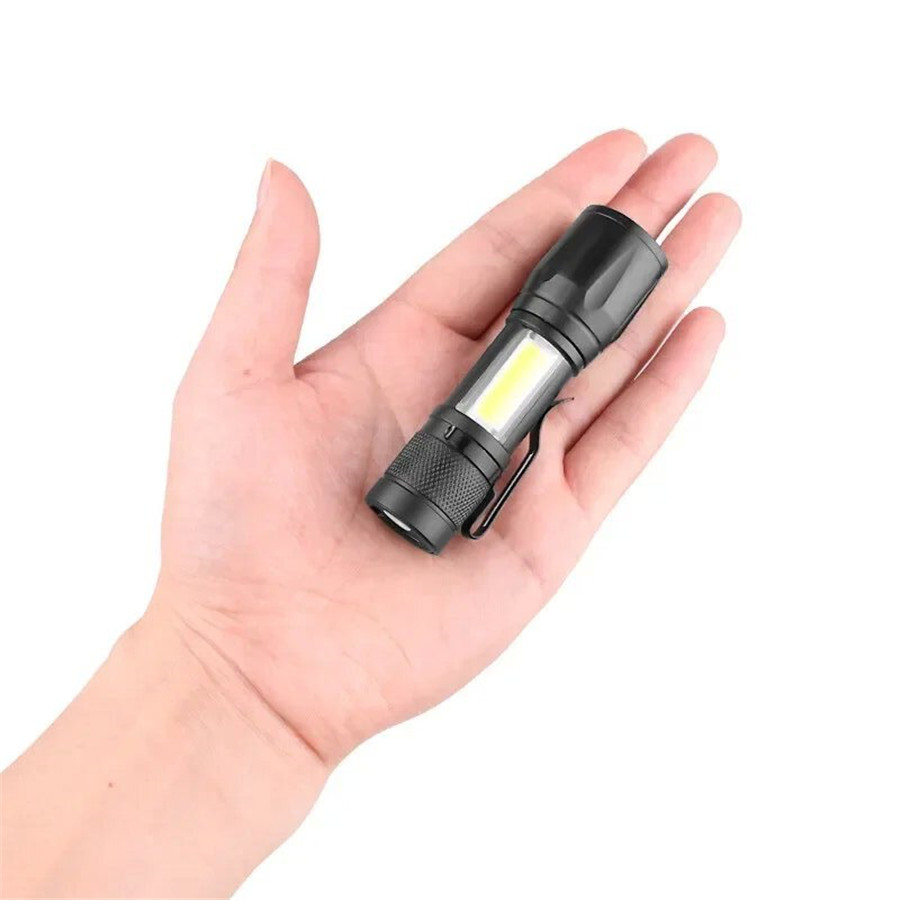 Mini LED USB Charge Flashlight COB+XPE Portable Torch Camping Lantern ...