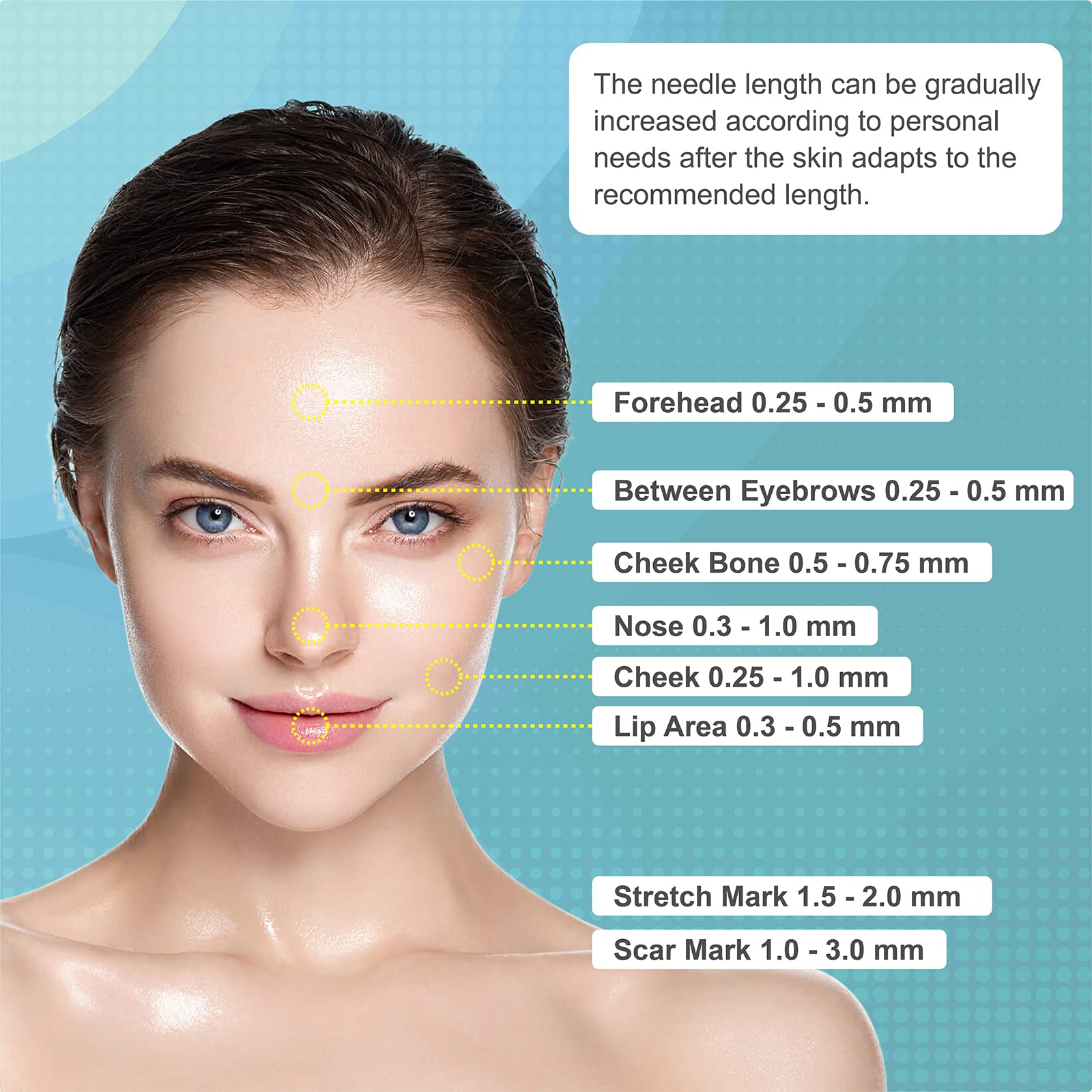 【Local Delivery】Adjustable 140Pins Micro Needle Derma Stamp 0-3mm Needling Facial Minoxidil ...