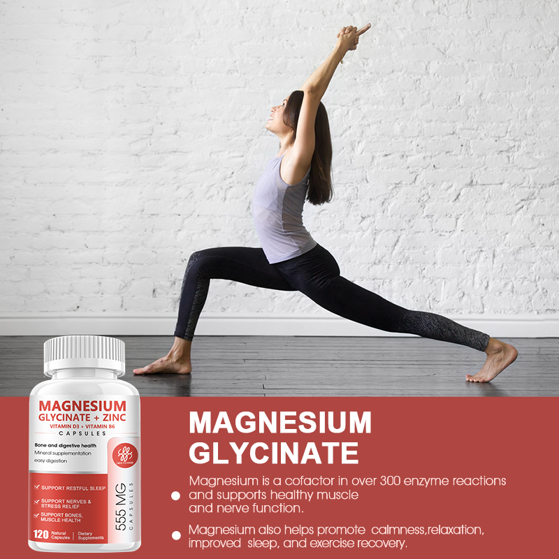 iMATCHME Magnesium Glycinate + Zinc Vitamin D3 B6 Heart Healthy Bone ...
