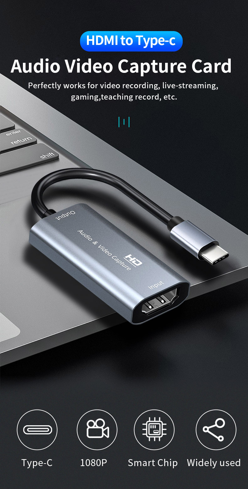 HDMI To Type C 4K 60Hz 1080P Video Game Capture Card USB C To HDMI ...