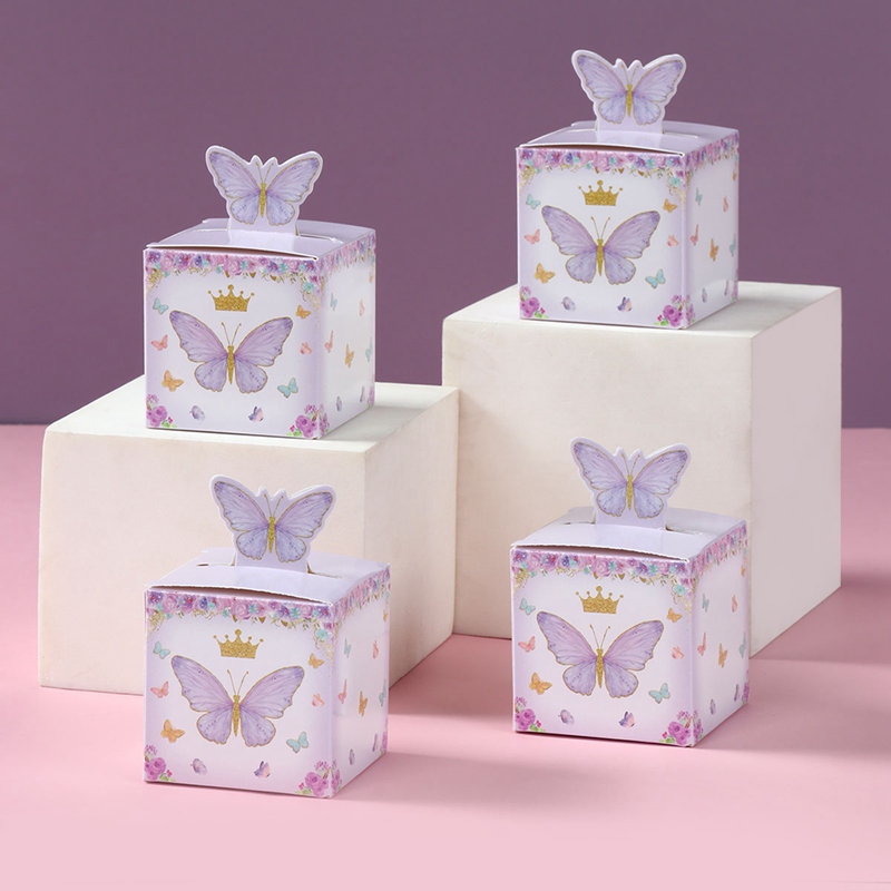 24pcs Butterfly Candy Boxes Goodies Bags Butterfly Gift Packaging Box ...