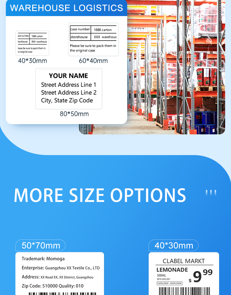 CLABEL 320B Portable Label Printer, Thermal Printer, Sticker Printer ...