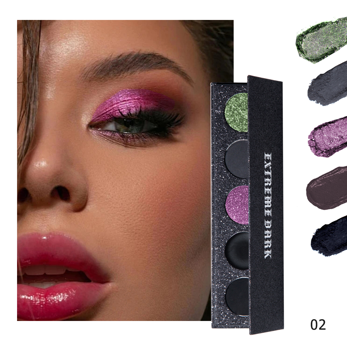 Extremely Black Five-Color Eyeshadow Palette 5-Color Eyeshadow Palette ...