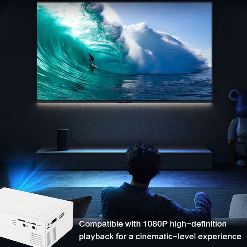 Mini Projector For Phone Small projector HDMI USB Laptop Wired ...