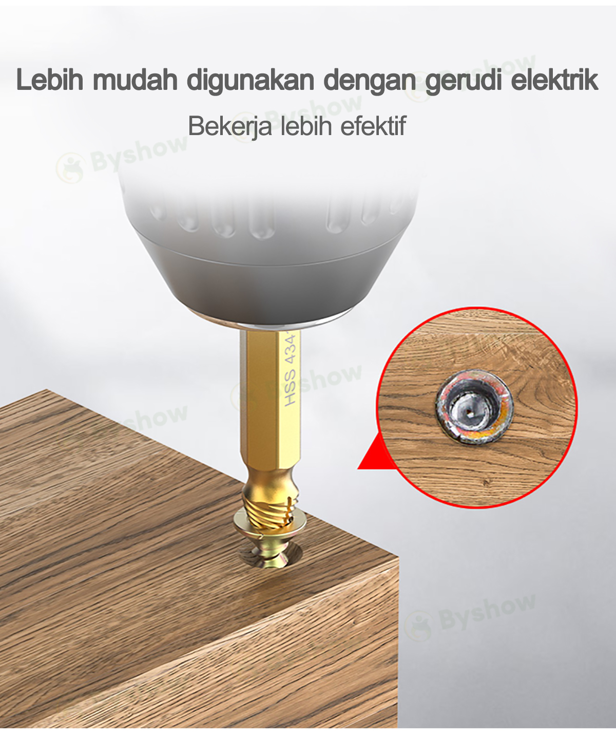 【Byshow】6pcs Material Damaged Screw Extractor Drill Bits Guide Set ...
