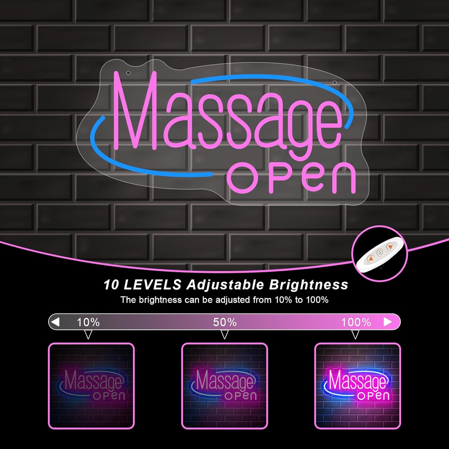 Massage Open Neon Sign Massage Open Beauty Salon Shop Led Light Custom ...