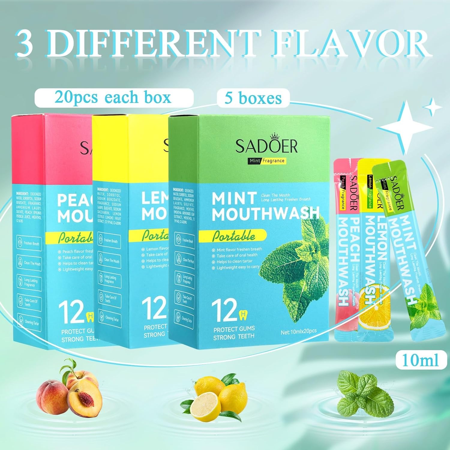 1Pc Travel Size Mouthwash Packets Individual Mini Mouthwash Mouthwash ...