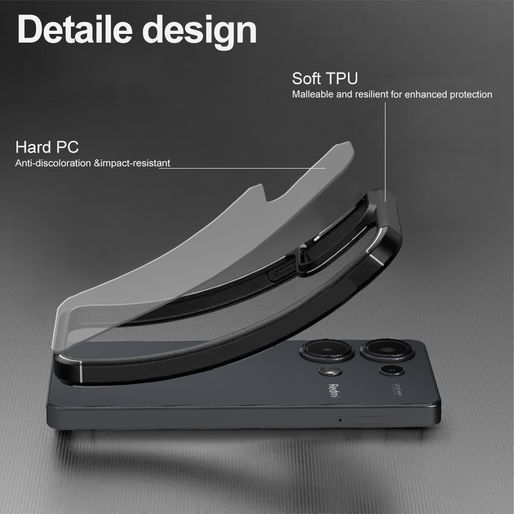 Transparent Phone Case For Redmi Note 13 12 11 10 pro POCO X3 12C 13C ...
