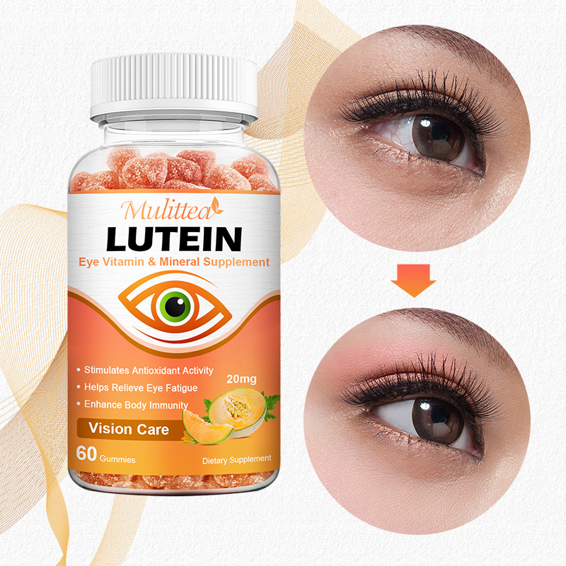 Mulittea Lutein Gummies Eye Vitamin & Mineral Supplement Stimulates ...