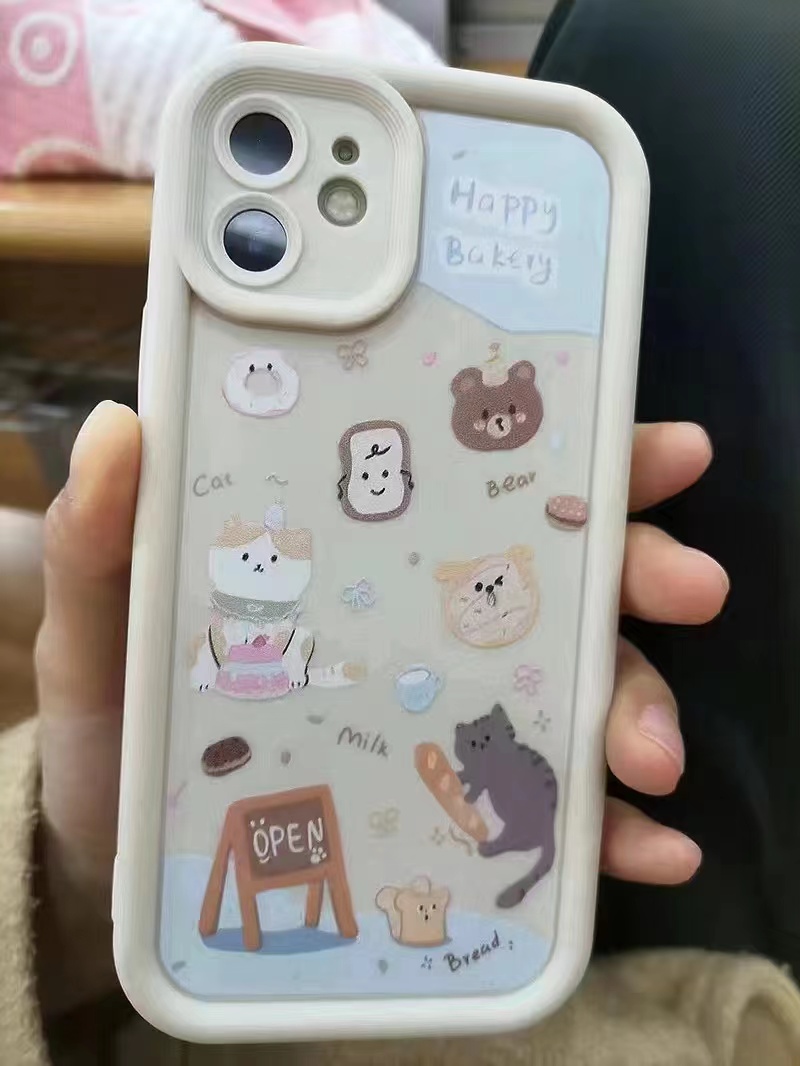 Cute Bread Cat Shiba Inu Drop Proof All-Wrap Phone Case For 7 7Plus 8 8 ...