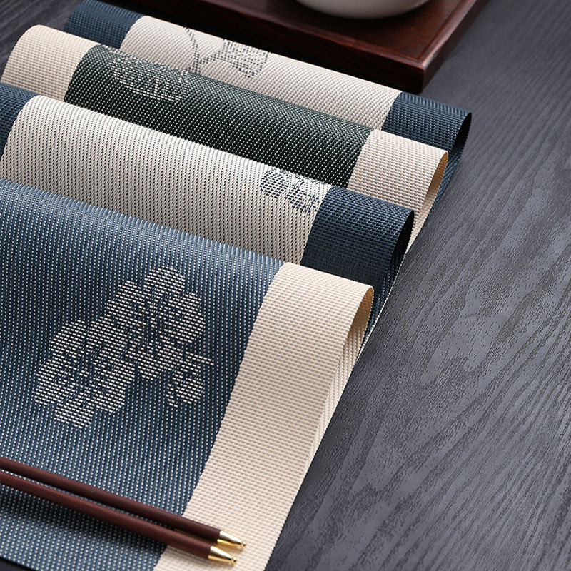 New Chinese Style Placemats Eco-friendly Washable Heat Insulation ...