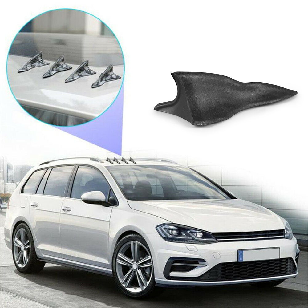 10pcs/Set EVO-Style Carbon Fiber Sticker Rear Roof Bumper Shark Fins ...