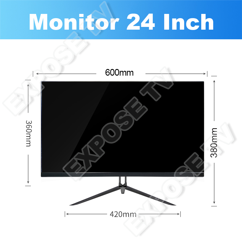 Monitor PC 24 Inch 75HZ Curve Monitor Gaming With Speaker EXPOSE HDMI ...