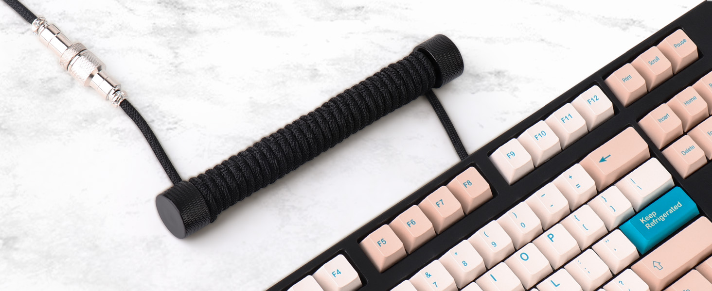 Keyboard Coiled Cable Winder Cable Rod Metal Bar Coil Decorative Rod ...