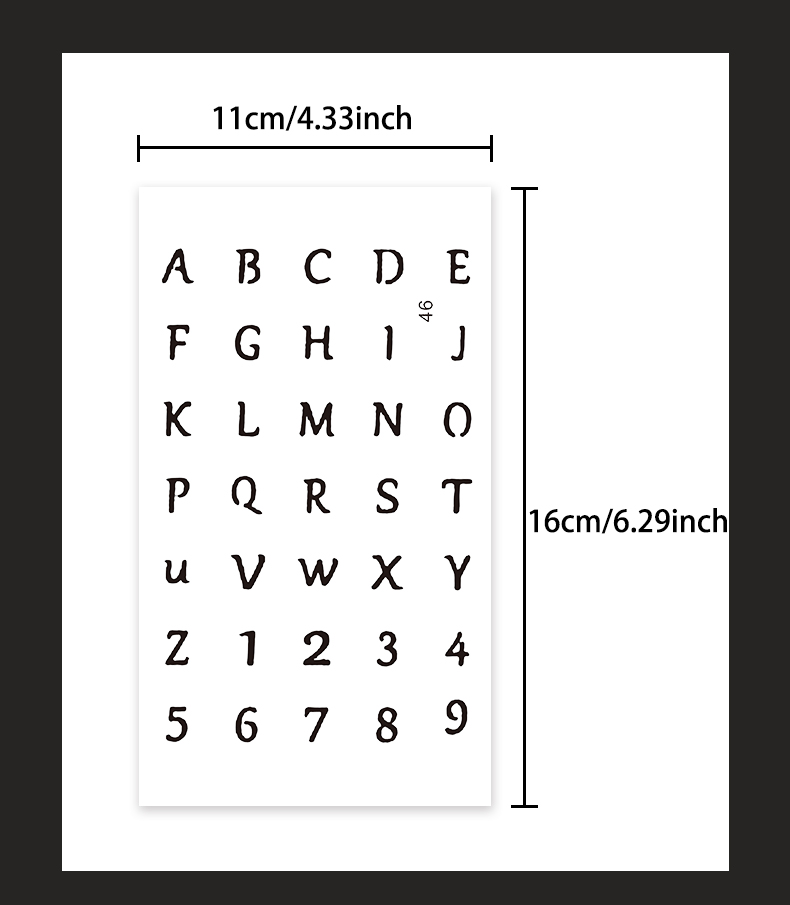 Diy 35 Letters Numbers Long-Lasting Waterproof One Week to Two Week ...