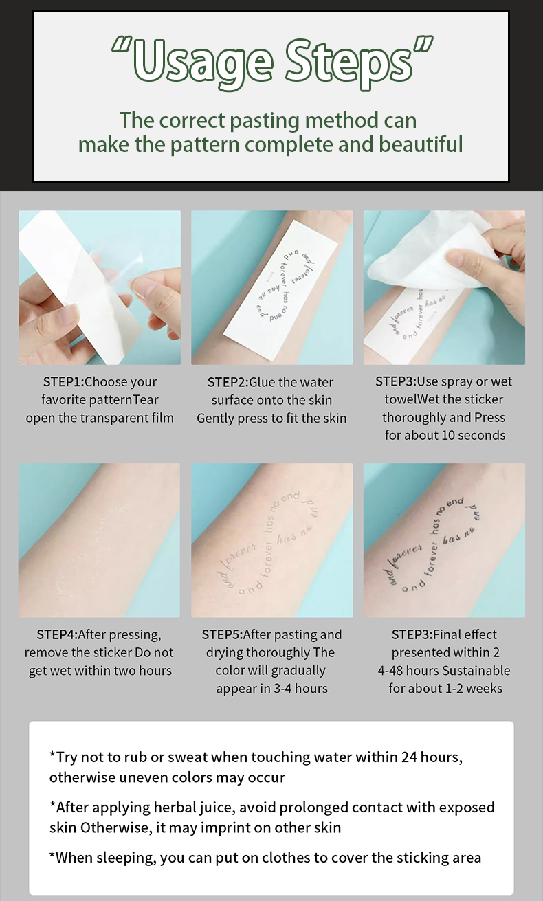 DIY 35 Letters Numbers Temporary Tattoo Waterproof DIY Body Art Lasts 2 ...