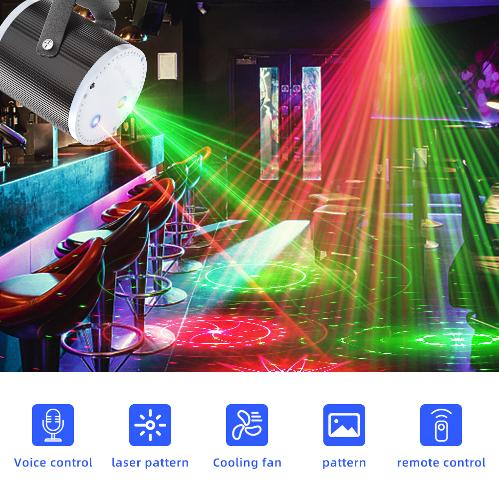 New LED laser light mini red and green dance table light remote control ...