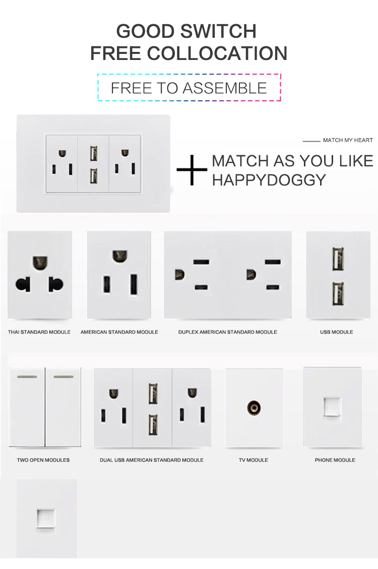 LEJIA modern lighting wall white switch 13A universal socket power ...