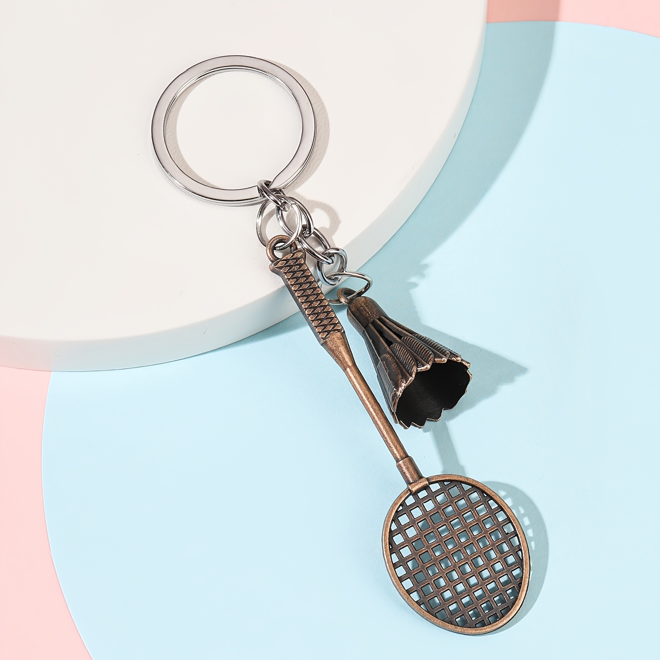 Alloy Simulation Badminton Keychain Pendant Sports Souvenir Student ...