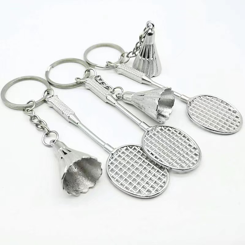 Alloy Simulation Badminton Keychain Pendant Sports Souvenir Student ...